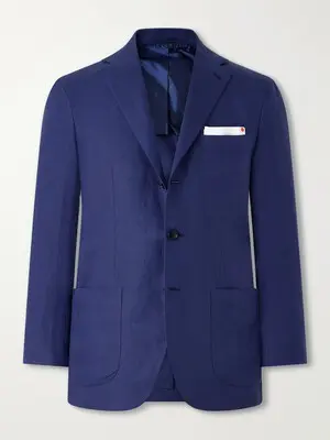 Kiton Linen Blazer - Blue
