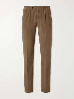Massimo Alba Ionio2 Straight-leg Cotton-corduroy Trousers - Brown
