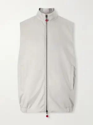 Kiton Reversible Shell Gilet With Elasticated Waistband - Neutrals