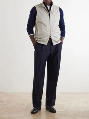 Kiton Reversible Shell Gilet With Elasticated Waistband