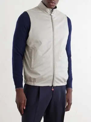 Kiton Reversible Shell Gilet With Elasticated Waistband