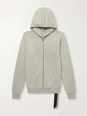 Rick Owens Cotton-jersey Zip-up Hoodie - Green