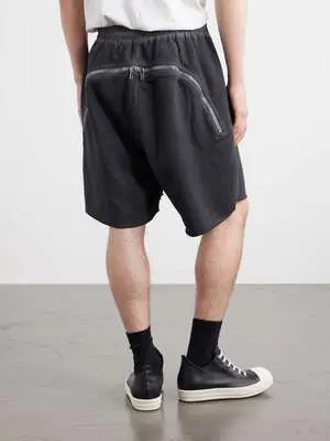 Rick Owens Straight-leg Cotton-jersey Drawstring Shorts