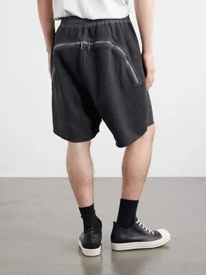 Rick Owens Straight-leg Cotton-jersey Drawstring Shorts