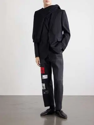 Celine Logo-appliquéd Straight-leg Jeans