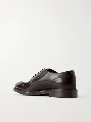 Brunello Cucinelli Leather Derby Shoes With Split-toe Design