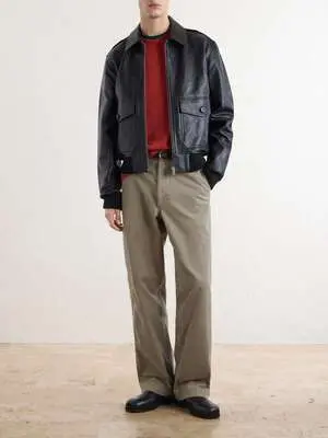 A.p.c. Gael Leather Bomber Jacket