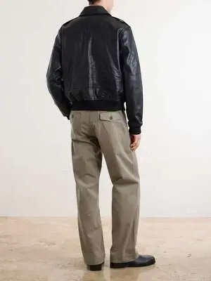A.p.c. Gael Leather Bomber Jacket