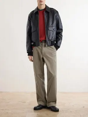 A.p.c. Leather Bomber Jacket