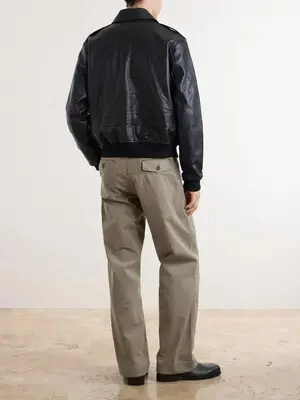 A.p.c. Leather Bomber Jacket