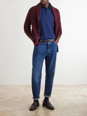 Brunello Cucinelli Logo-print Cotton-piqué Polo Shirt