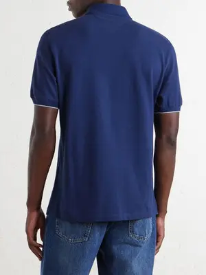 Brunello Cucinelli Logo-print Cotton-piqué Polo Shirt