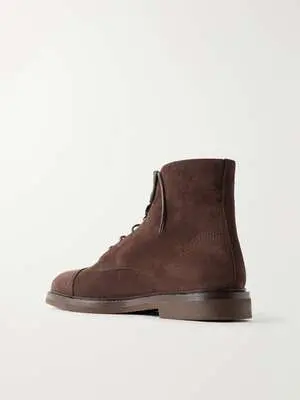Brunello Cucinelli Suede Lace-up Boots