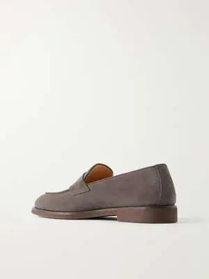 Brunello Cucinelli Suede Penny Loafers