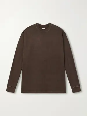 A.PRESSE Cotton-jersey T-shirt - Brown