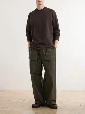 A.PRESSE Cotton-jersey T-shirt - Brown