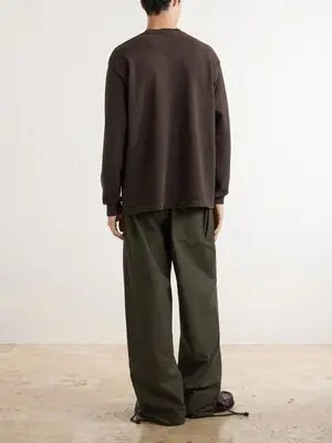 A.PRESSE Cotton-jersey T-shirt - Brown