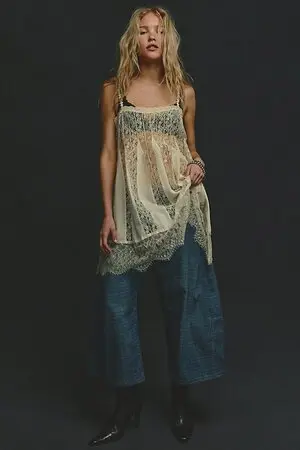 Free People Intimately A Perfect Day Lace Slip Dress - Vanilla Combo