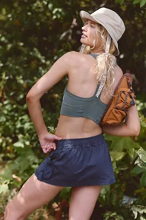 Free People Sure Thing Cargo Mini Skirt - Black