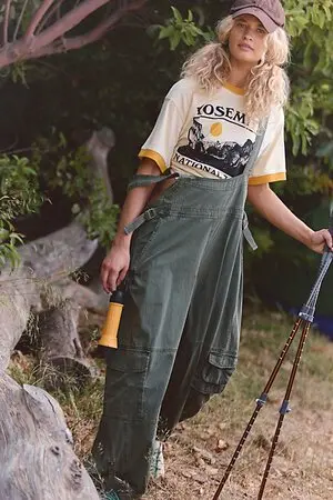 Free People Charmer Utility Overalls Terrain