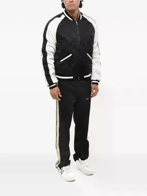 Palm Angels Quilted Bomber Jacket With Embroidery
