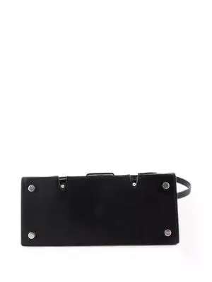 Goyard Structured Saigon Top Handle Bag, Coated Canvas With Leather Mini Satchel - Black