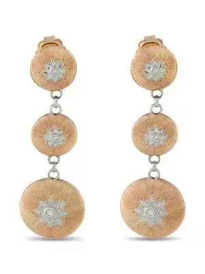 Buccellati 18k Diamond Cascade Earrings - Gold