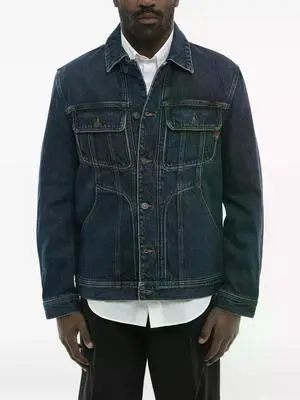 DIESEL® Contrast-stitch Denim Jacket - Blue