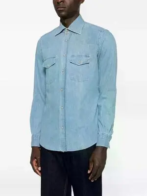 Eleventy Flap-pocket Denim Shirt
