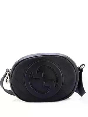 Gucci Blondie Nm Round Camera Bag Diagonal Quilted Leather Crossbody Bag - Black