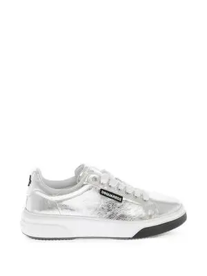 Dsquared2 Metallic Textured Leather Sneakers