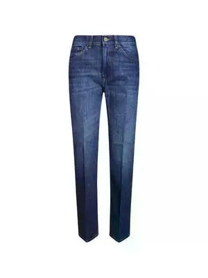 DONDUP Logo-plaque Straight-leg Jeans - Blue