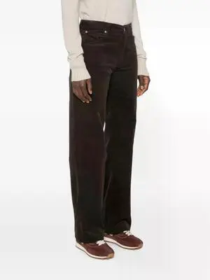 7 For All Mankind Stovepipe Belt-loop Corduroy Trousers
