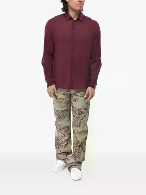 Off-White Embroidered Long-sleeve Shirt