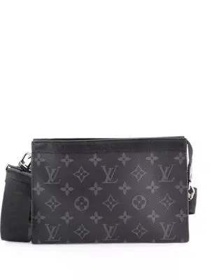 LOUIS VUITTON Gaston Wearable Wallet Monogram Eclipse Canvas Crossbody Bag