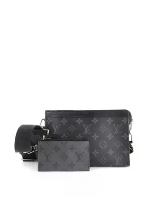 LOUIS VUITTON Gaston Wearable Wallet Monogram Eclipse Canvas Crossbody Bag