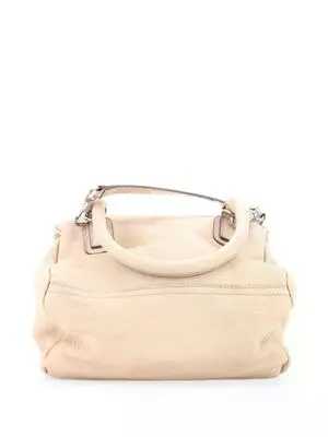 Givenchy Pandora Bag Leather With Crocodile Embossed Detail Medium Satchel - Neutrals