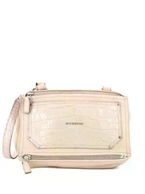 Givenchy Pandora Bag With Crocodile Embossed Detail - Neutrals