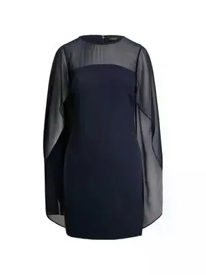 Ralph Lauren Cape-overlay Mini Dress - Blue