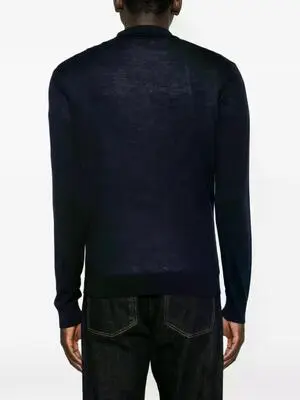 FERRANTE Quarter-zip Knitted Polo Shirt