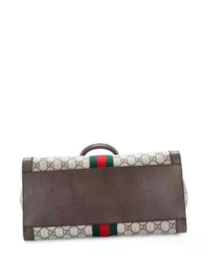 Gucci Ophidia Top Handle Gg Coated Canvas Medium Tote Bag