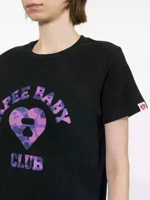 AAPE BY *A BATHING APE Camouflage Heart Logo T-shirt - Black