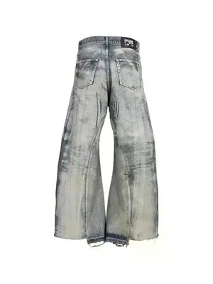 RRR123 Apocrypha He Rose 2 Distressed Panelled Jeans - Blue