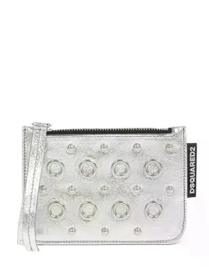 Dsquared2 Silver Tone Wallets For Women
