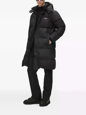 Karl Lagerfeld Long Hooded Puffer Jacket