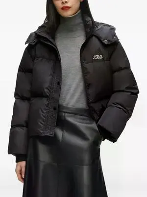 Karl Lagerfeld Short Hooded Puffer Jacket