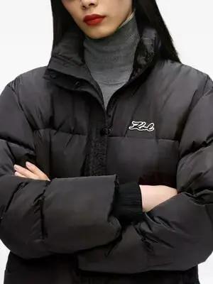 Karl Lagerfeld Short Hooded Puffer Jacket