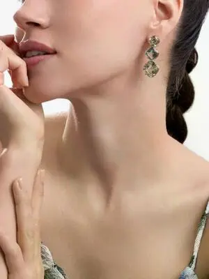 Goshwara Prasiolite And Yellow Drop Earrings