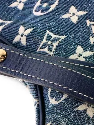 LOUIS VUITTON Monogram Jacquard Denim Hobo Bag - Blue