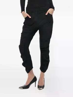 Stella McCartney Ruched-detail Wool Trousers - Black